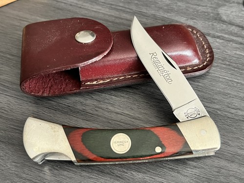 1994 Remington USA R9 1st Production Run Lockback Pocket Knife & Sheath ...