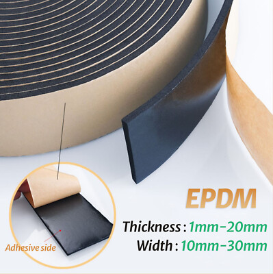 EPDM Neoprene Self Adhesive Backed Foam Sponge Strip Roll Sheet Tape ...