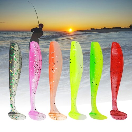10Pcs Soft Fishing Lures Worm Baits Wobbler Small Fishes Tail Swimbaits ...