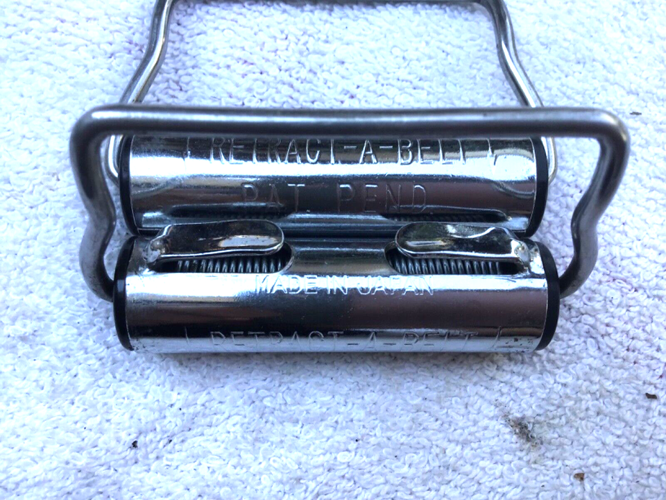 Chrome Clip On Seat RETRACT-A-Belt Seat Belt Retractors impala gto ...