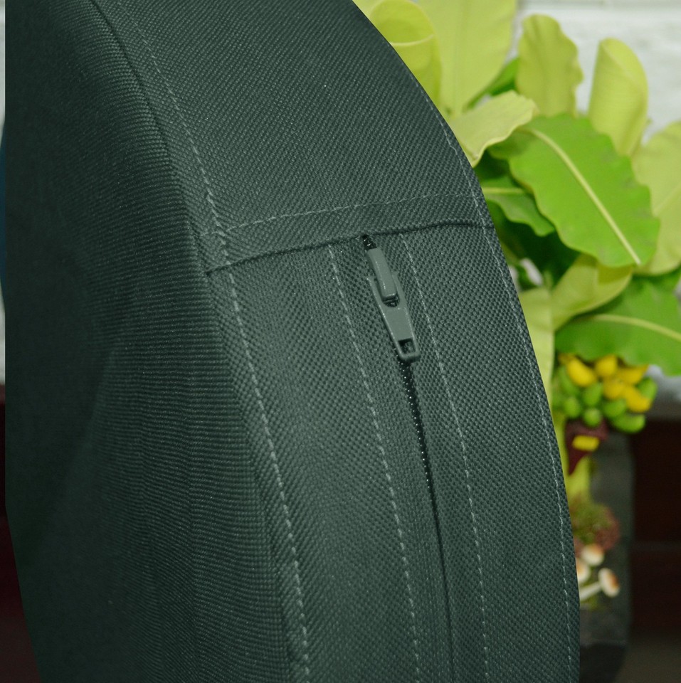 PL13r Grey Water Proof Outdoor Box Round Shape Cushion Cover Sofa Seat ...