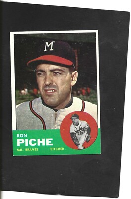 1963 Topps MLB # 179 Ron Piche | eBay