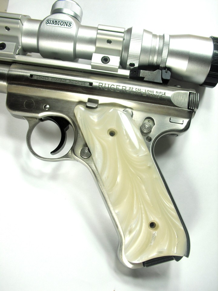 Pearl Ruger Mark II/III Grips MK 2/3 | eBay