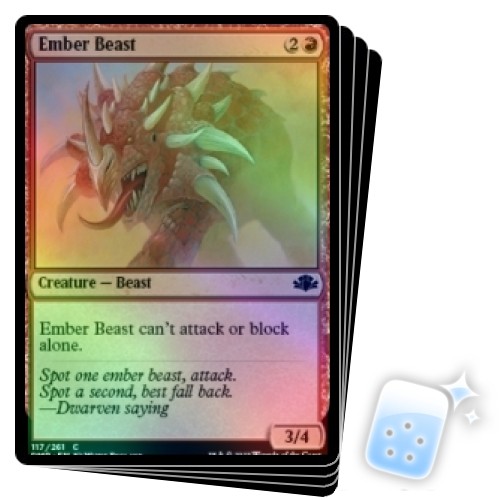 FOIL EMBER BEAST X4 Dominaria Remastered Magic MTG MINT CARD | eBay