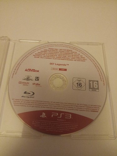 007 Legends *Disc Only* Sony PlayStation 3 PS3 Video Game Promo ...