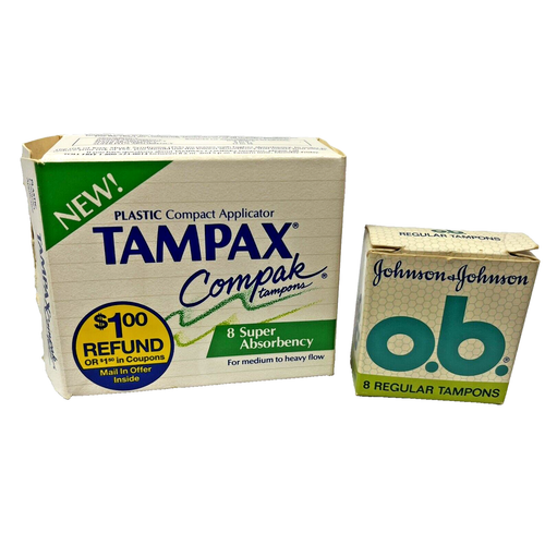 2 Empty Boxes Tampax OB Tampons Vintage 1990s Movie Prop | eBay