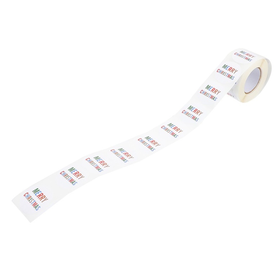 1 Roll Merry Christmas Stickers Pretty Christmas Tags Gift Decorative ...