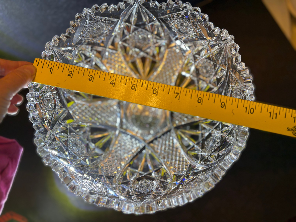 Hawkes "Raleigh" ABP American Cut Brilliant Cut Glass Two-Piece Punch ...