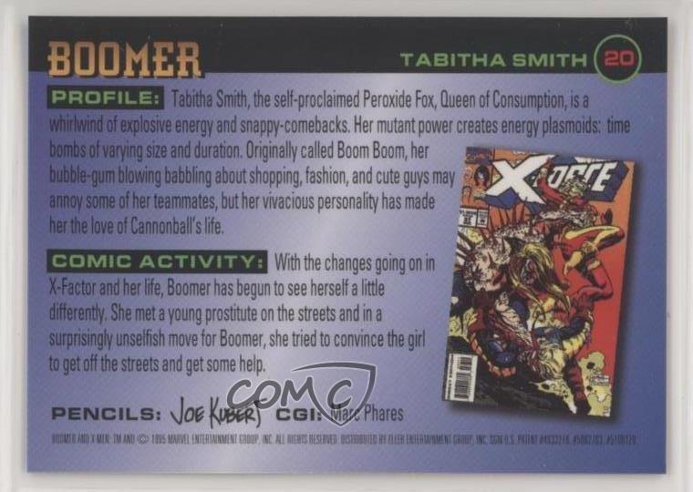 1995 Fleer Ultra Marvel X-Men All-Chromium X-Force Boomer #20 05zl | eBay