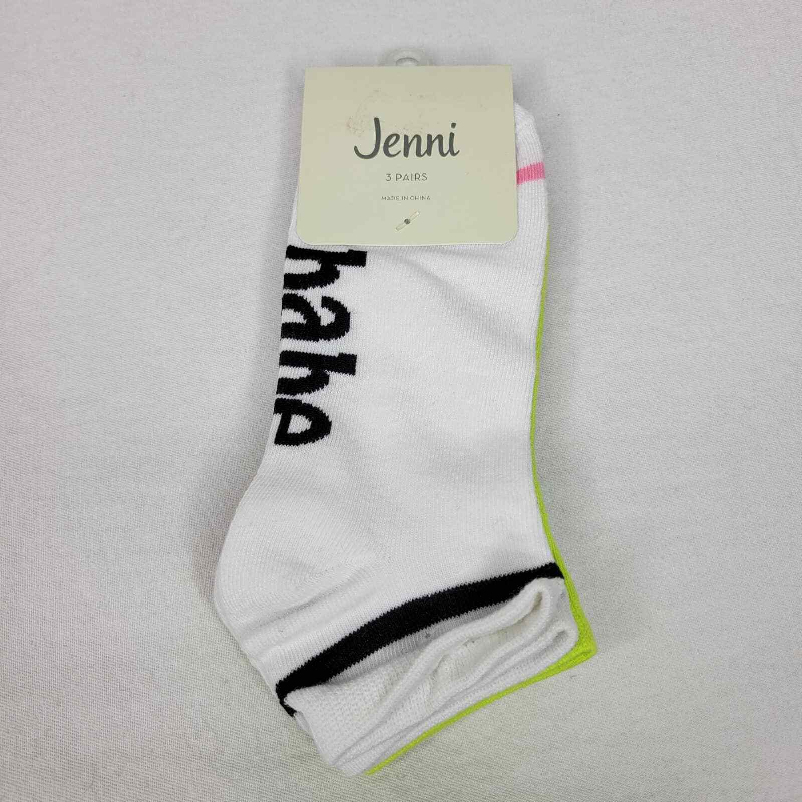 Jenni Women's 3pk Palm Neon No-Show Socks Novelty Gift NWT $17 | eBay