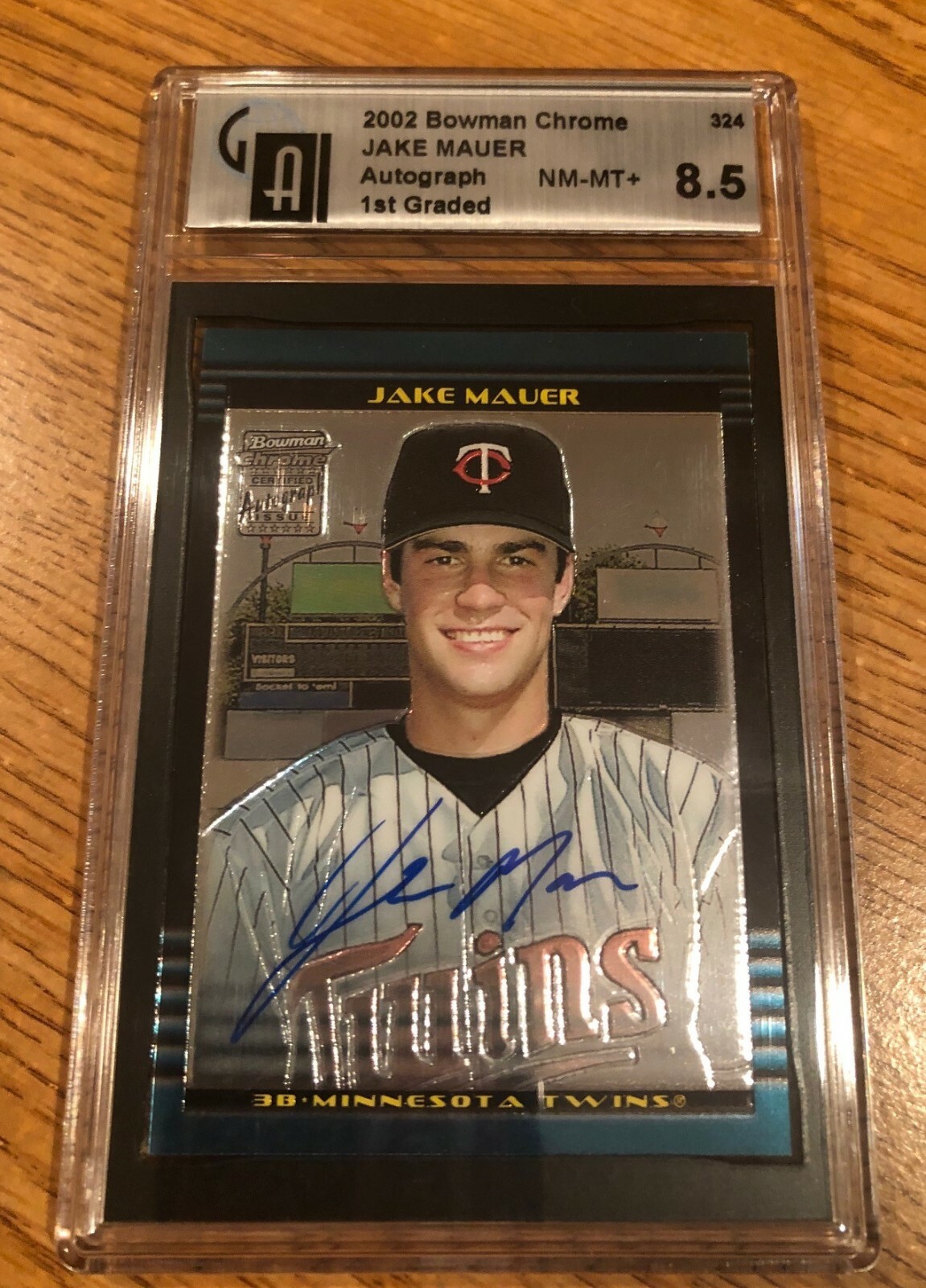 2002 Bowman Chrome Autograph #324 JAKE MAUER ROOKIE GAI 8.5 NM-MT+ ...