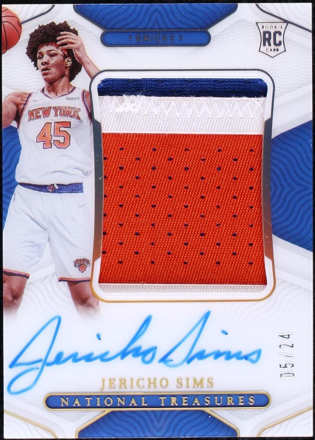 2021-22 Panini National Treasures - Rookie Patch Autograph Jericho Sims ...