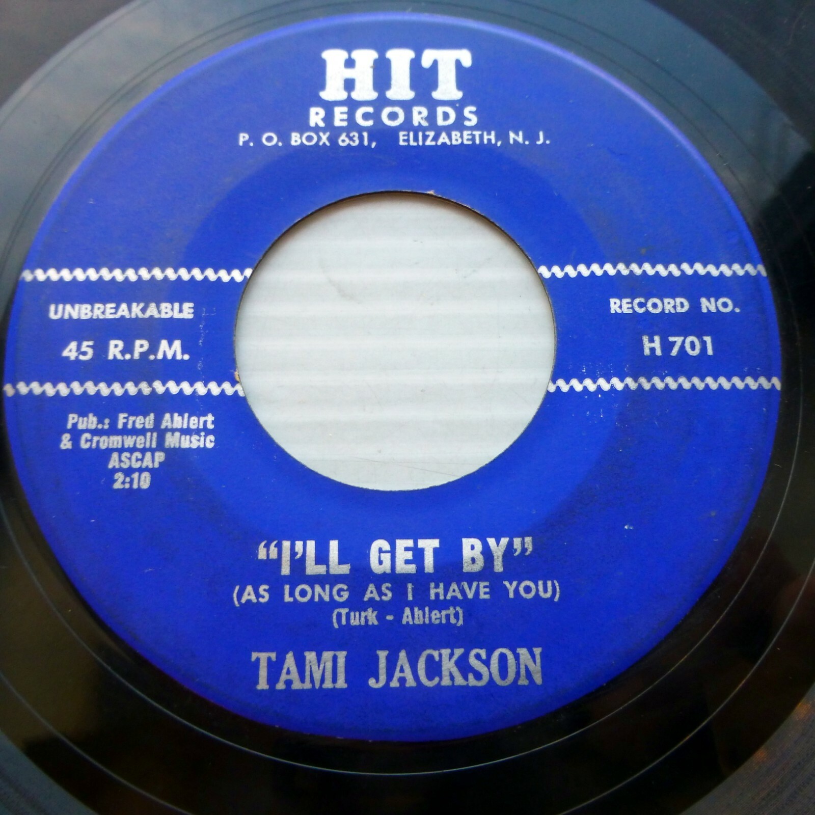 TAMI JACKSON soul strong VG Hit Records 45 I'll Get By b/w Sugar Pie ...