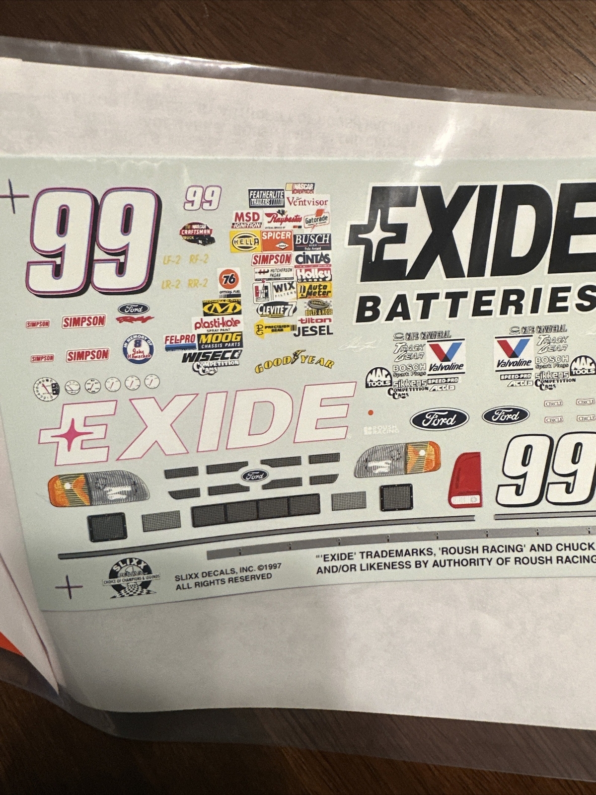 Slixx 1252 #99 Exide 1997 Truck-chuck Bown NASCAR Decal for sale online ...