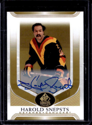 2020-21 SP Signature Edition Legends Harold Snepsts Gold Foil Autograph ...