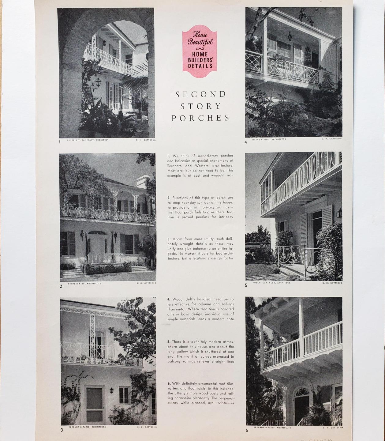 1939 Architecture Pancoast Fatio FL Polk Byers CA MCM Porches 24 Photos ...