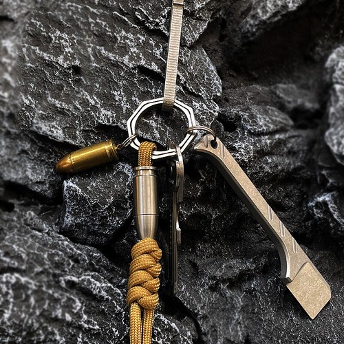 Hot Multi tool Crowbar unboxing keychain pendant EDC solid titanium ...