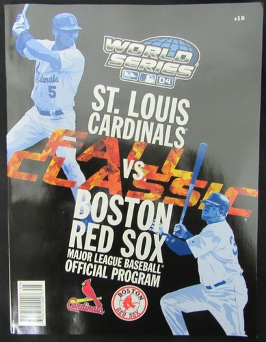 2004 World Series Game Program Boston Red Sox vs. St. Louis Cardinals ...