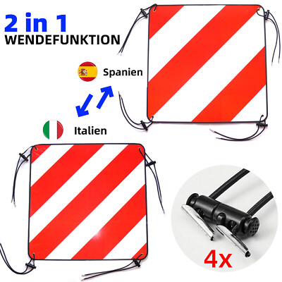 Warntafeln Warnschild reflektierend Italien Spanien 50x50cm Aluminium Heckträger | eBay