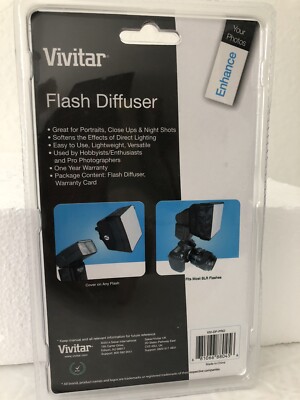 Vivitar Light/Flash Diffuser.FITS MOST SLR FLASHES.NEW.SEALED. | eBay
