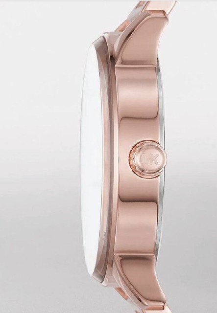 Michael Kors Women's Kinley Rose Gold Tone Blush Acetate Watch 38mm ...