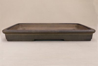 Chinese Bonsai Pot Shinto 18.3"(46.5cm) Brown Unglazed Rectangle Ex ...