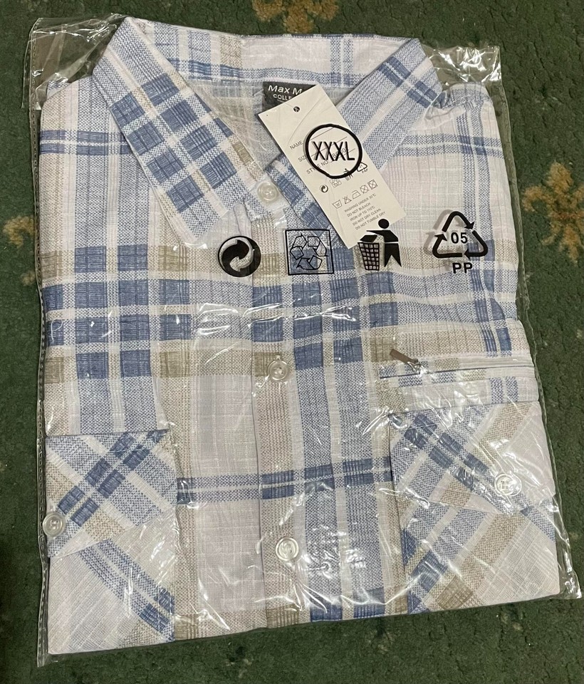Max Men Collection Men’s Linen Printed Short Sleeve Shirts (M-3XL) | eBay