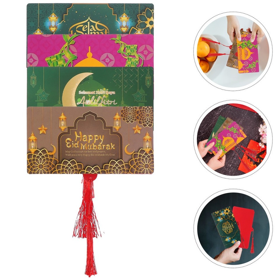 4pcs Red Packets Exquisite Red Packets Foldable Red Envelopes Red ...