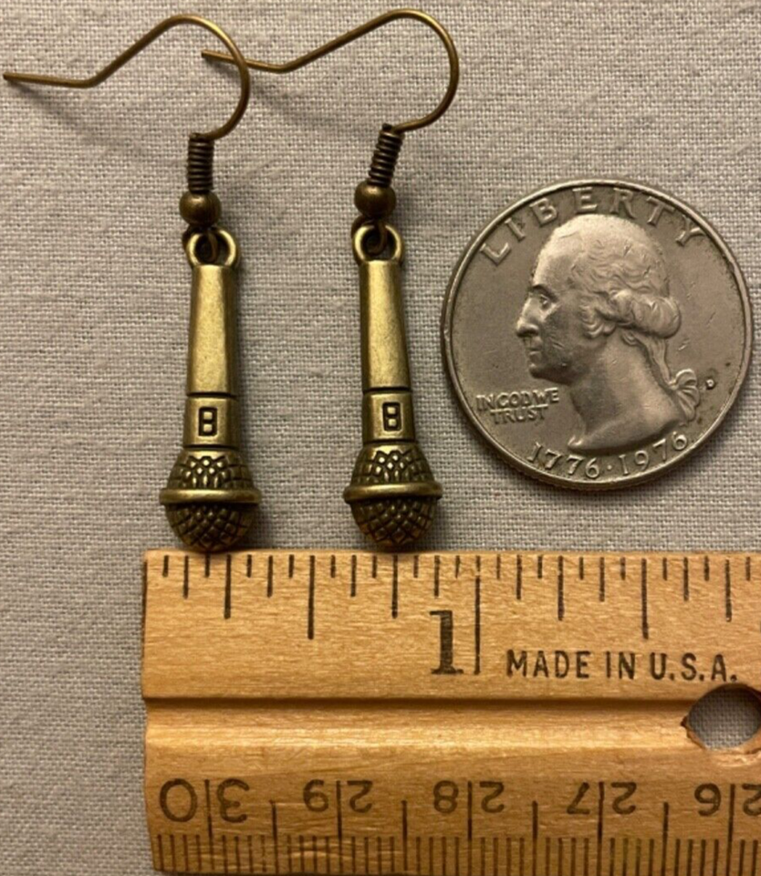 MICROPHONE EARRINGS - Bronze-toned Pewter w/Bronze-toned Ear Wires ...
