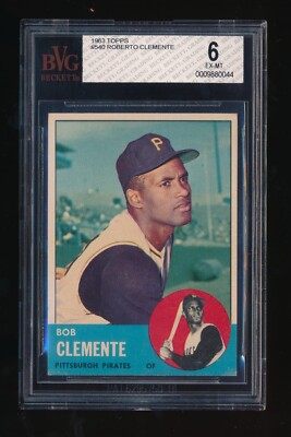 1963 Topps #540, Roberto Clemente BVG 6 EXMT | eBay