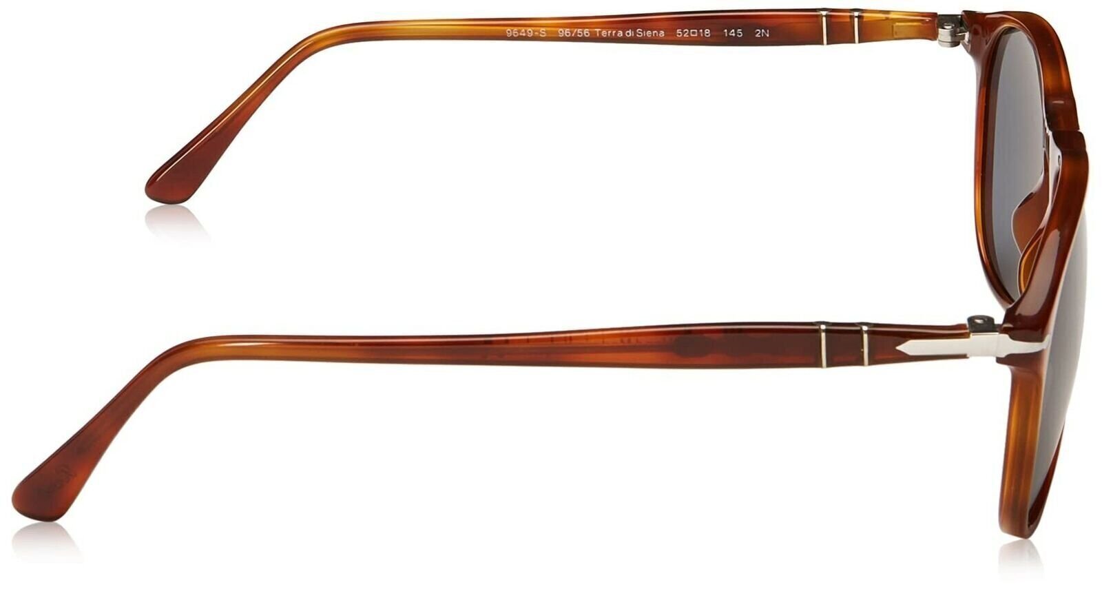 Persol PO9649S 96/56 Aviator Sunglasses, Terra Di Siena/Blue, 55 mm | eBay