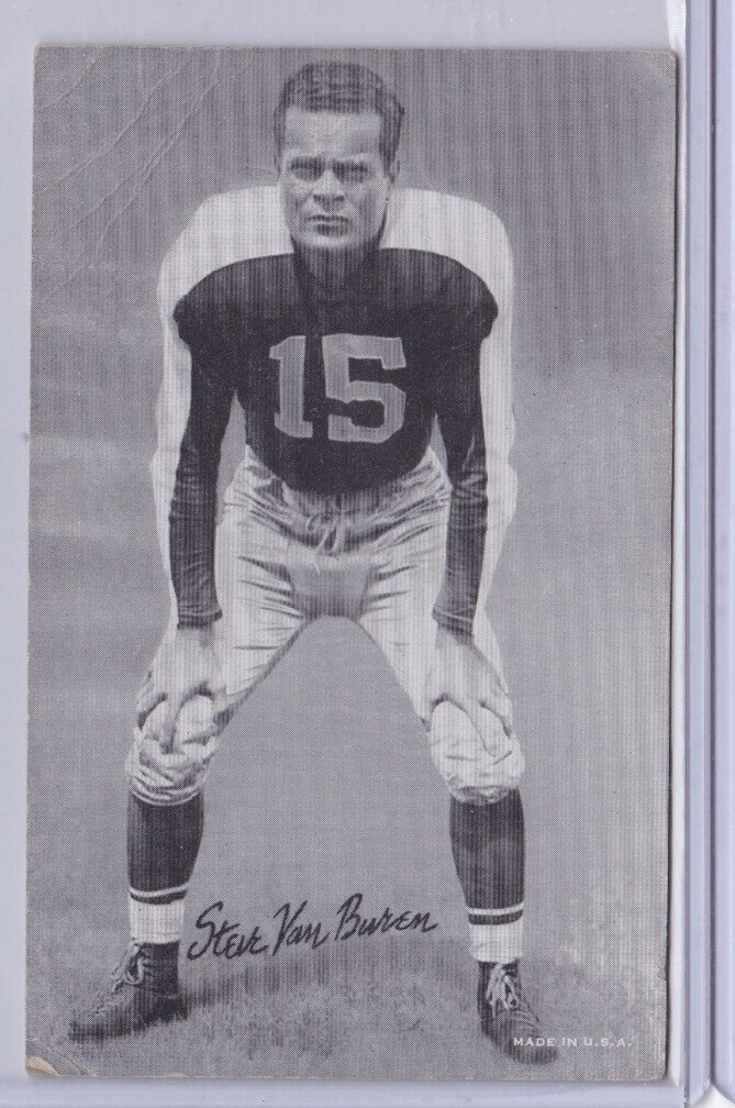 1948 Exhibit Football Card STEVE VAN BUREN PHILADELPHIA EAGLES HOF ...
