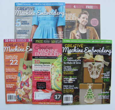 Creative Machine Embroidery Magazines 2012 2013 Lot Of 5 | eBay