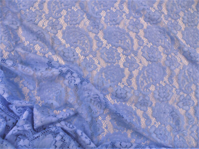Embroidered Stretch Lace Apparel Fabric Sheer Paisley Floral Carolina ...