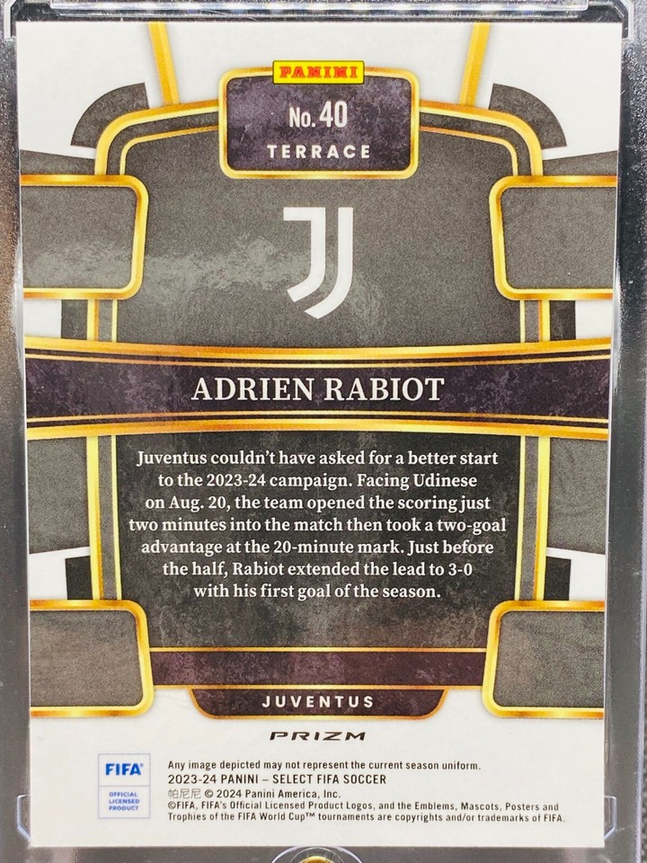 2023-24 Panini Select FIFA Adrien Rabiot Blue Prizm Terrace Juventus | eBay