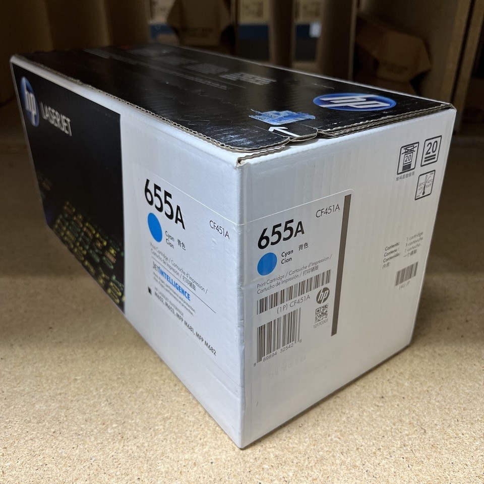 Genuine HP CF451A (655A) Cyan Toner Cartridge - NEW SEALED 889894325426 ...