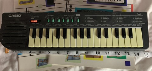 Vintage Casio SA 2 SA2 Keyboard Synthesizer Synth Mini 15 Inches Long ...