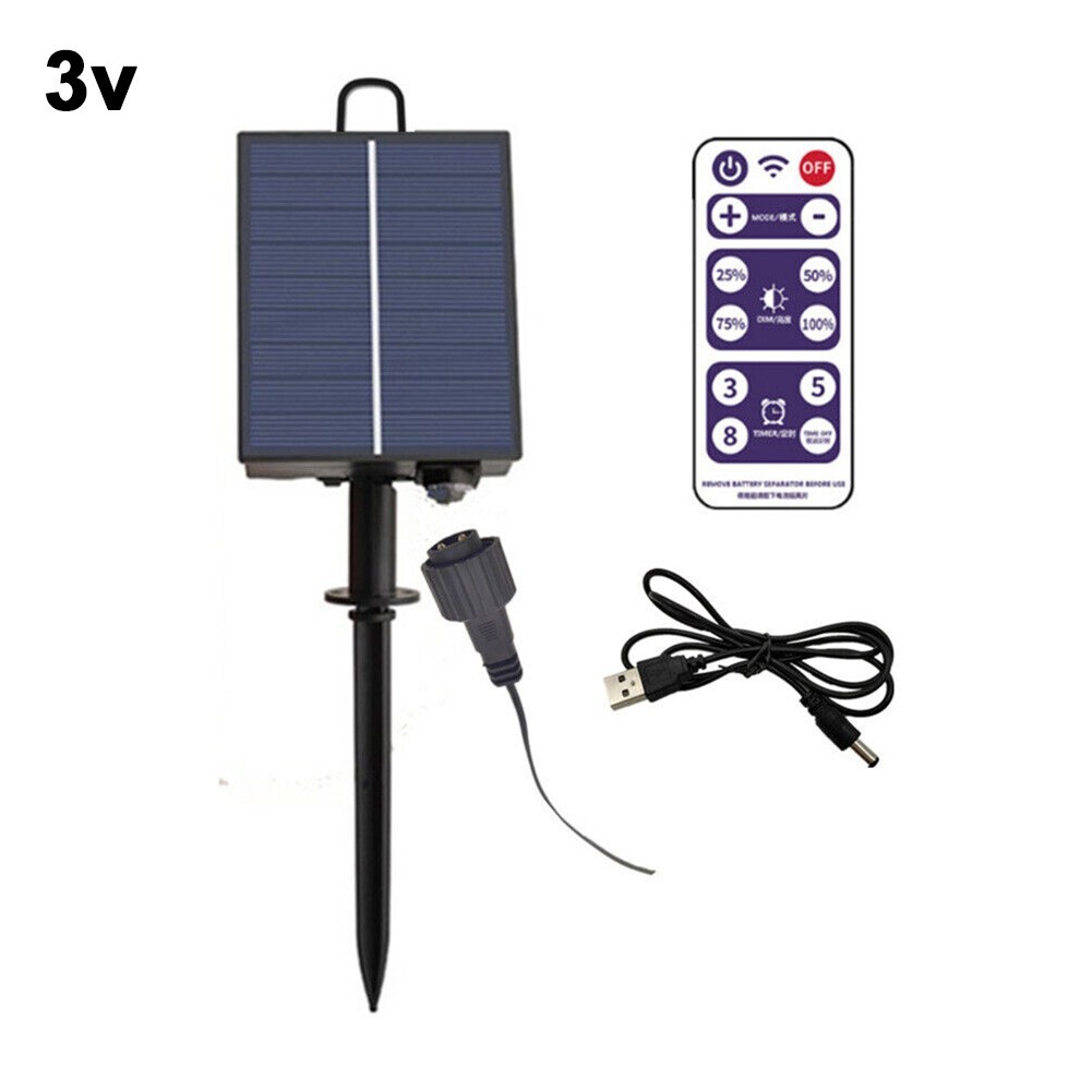 Solar Panel DC 24V Garden Street Light Decor Nailable Wall PC Pluggable ...
