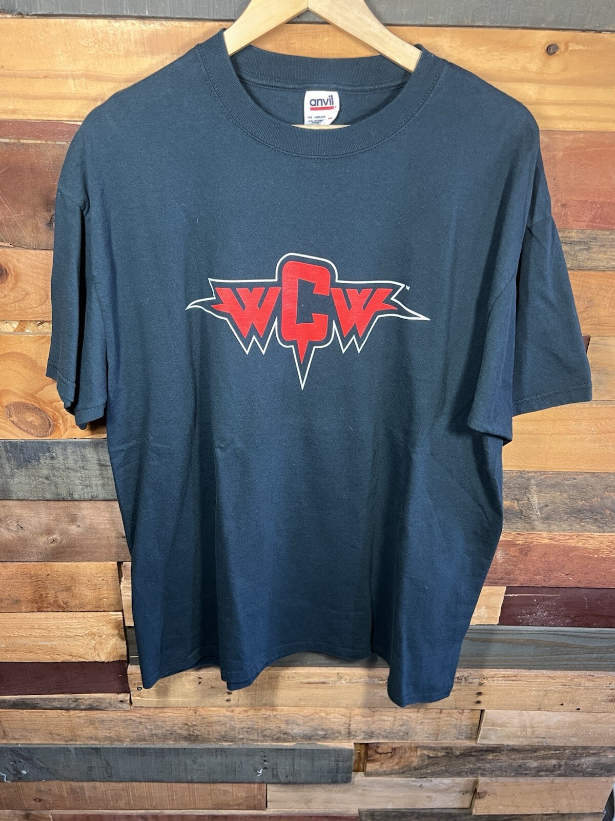Vintage WCW Wrestling 2001 RARE Black colored T shirt… - Gem