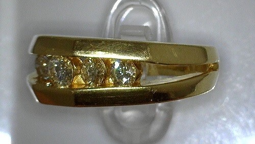 Frederick Goldman 14k (5) High Grade Diamonds Mens Ring approx .60 TCW ...