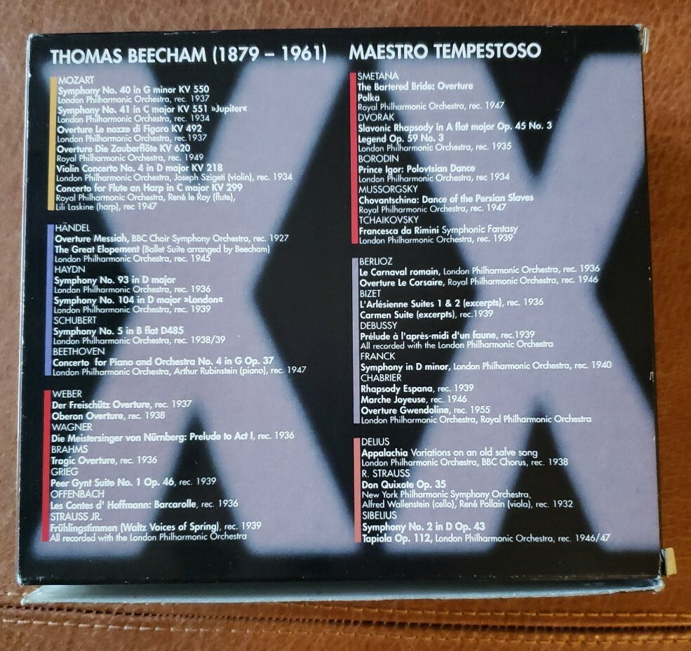 Beecham - Maestro Tempestoso [10cd Box] - Beecham CD. History recording ...