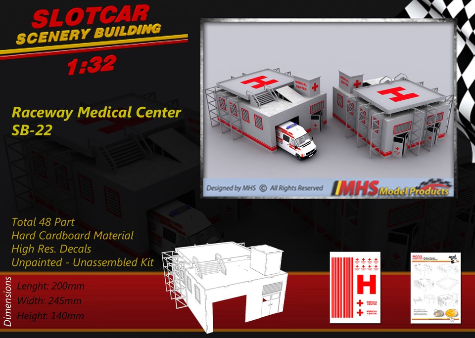 Slotcar Scenery Building Medical Center Scalextric, Carrera | eBay