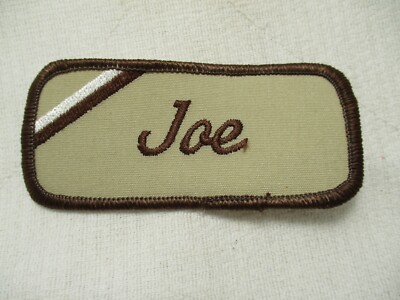 JOE USED EMBROIDERED VINTAGE SEW ON NAME PATCH TAGS ASSORTED COLORS ...