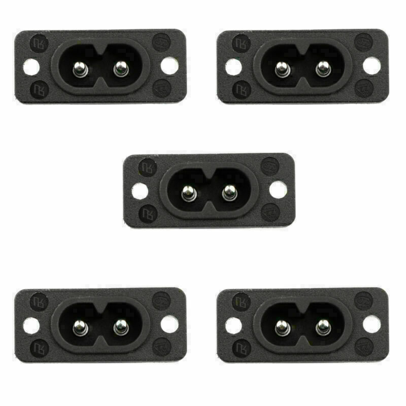 5x IEC320 C7 2 Pin FeMale Power Socket With Switch 2.5A 250V For Boat ...