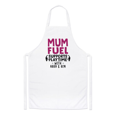 Personalised Mum Fuel Supports Playtime Chefs Apron Mothers Day Cooking ...