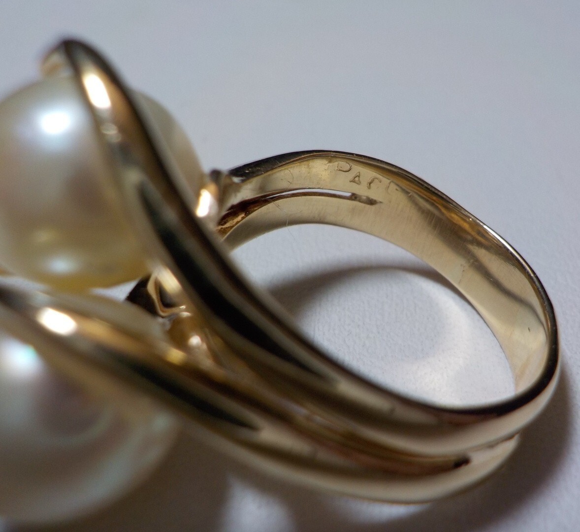 Pearl Ring Double 14k. 9MM. Size 6. | eBay