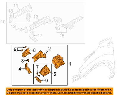 MITSUBISHI OEM 18-20 Eclipse Cross Fender-Apron Assy Left 5220L057 | eBay