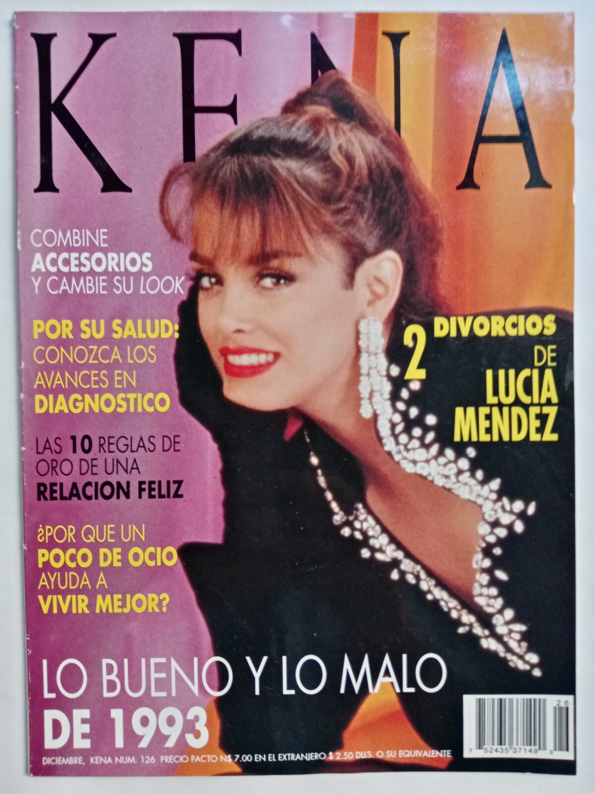 LUCIA MENDEZ KENA MEXICAN MAGAZINE MEXICO SPANISH DECEMBER 1993 | eBay
