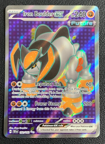 Iron Boulder ex 192/162 Temporal Forces Full Art Ultra Rare Pokemon TCG ...