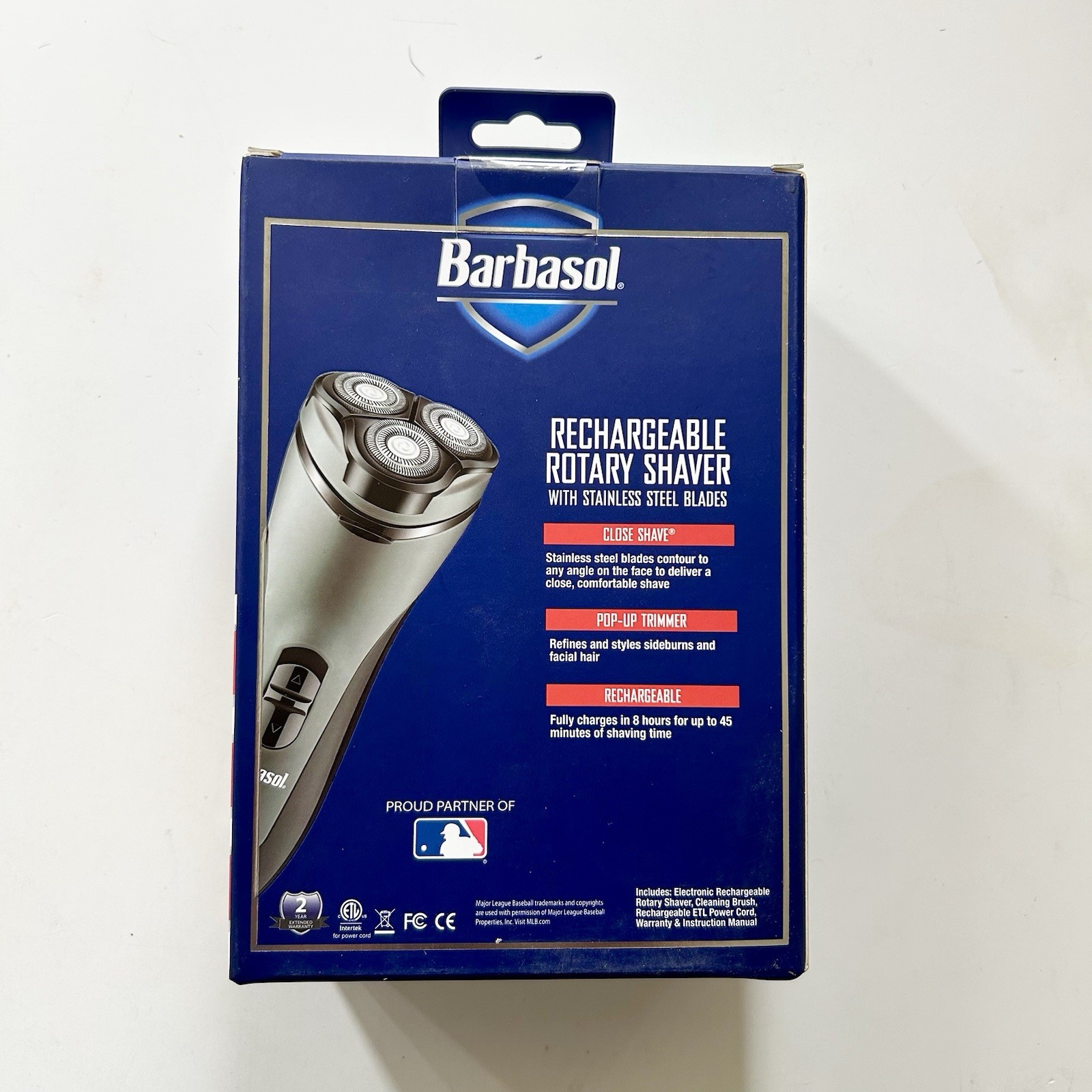 Barbasol Rechargeable Rotary Shaver w/Stainless Steel Blades(CBR1-1002 ...